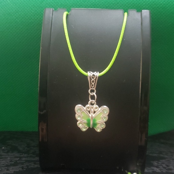 Handmade | Jewelry | Green Butterfly Charm Necklace | Poshmark